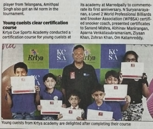Junior Coaching Success in India - WPBSA